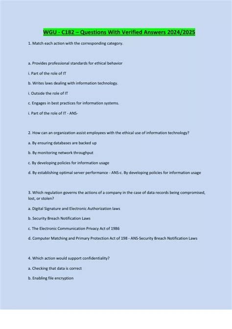 C182 Introduction To IT 2024 2025 Questions And Answers WGU C182 Objective Assessment