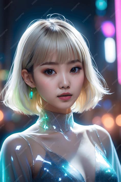 Premium Photo Luminescent Odyssey A Korean Womans Enigmatic
