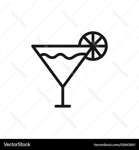 Citrus Martini Glass Icon Royalty Free Vector Image