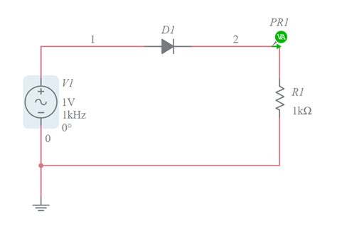 Half Wave Rectifier Circuit Multisim Live