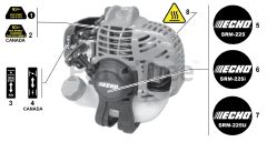 SRM Echo String Trimmer SN U U Parts Lookup With Diagrams