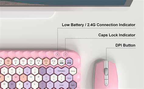 Amazon Com MOFII Wireless Keyboard And Mouse Computer Keyboard With Hexagon Keycaps USB