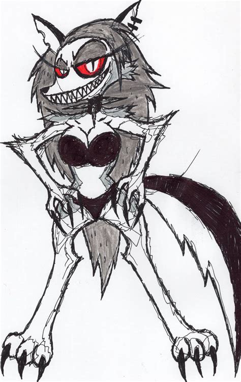 Loona From Helluva Boss Wearing A Black Bikini By Mrdodge1997 On Deviantart