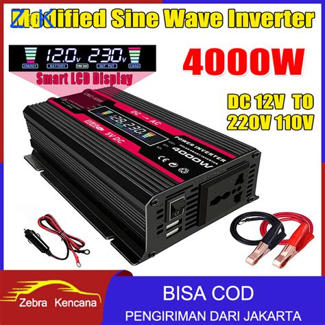 Dikirim Dari Jakarta Power Inverter Pure Sine Wave Psw Dc 12v 24v To Ac 220v 3000w 4000w