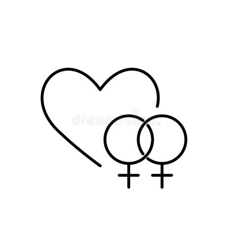 Same Sex Female And Female Symbols In House Lgbt Friendly Community