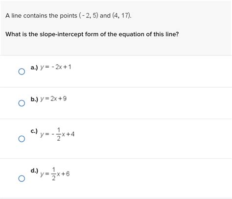 Solved A Line Contains The Points −25 And 417 What Is