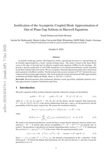 pdf justification of the asymptotic coupled mode approximation of out