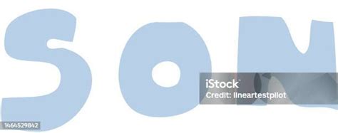 Ilustración De Color Plano Estilo Dibujos Animados Palabra Hijo Y Más