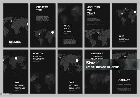 소셜 네트워크 스토리 디자인 배너 또는 전단지 템플릿 전단지 브로셔 표지 광고 배너를위한 디자인 템플릿을 다룹니다 세계지도 인포 그래픽 요소와 세계지도 개념 배경 0명에