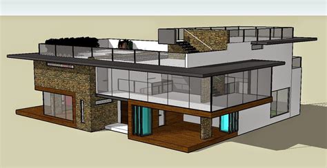 Sketchup Create Modern Small House Model Tutorial Basic
