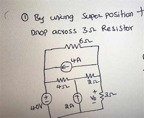 Solved Q By Using Superposition Theorem Find The Voltage Chegg