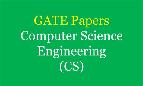 Gate Papers Pdf Cs Computer Science Engineering