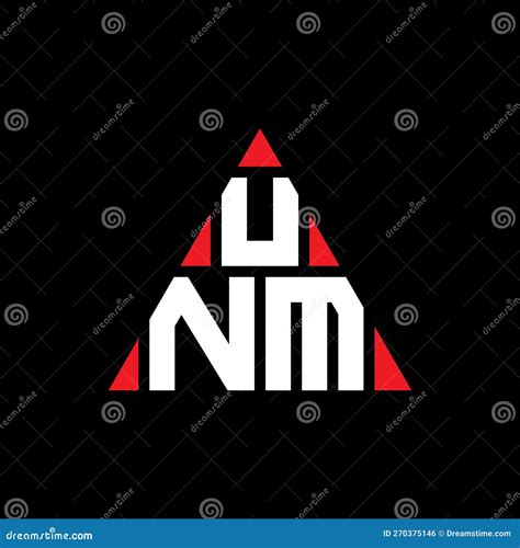 Unm Triangle Letter Logo Design With Triangle Shape Unm Triangle Logo