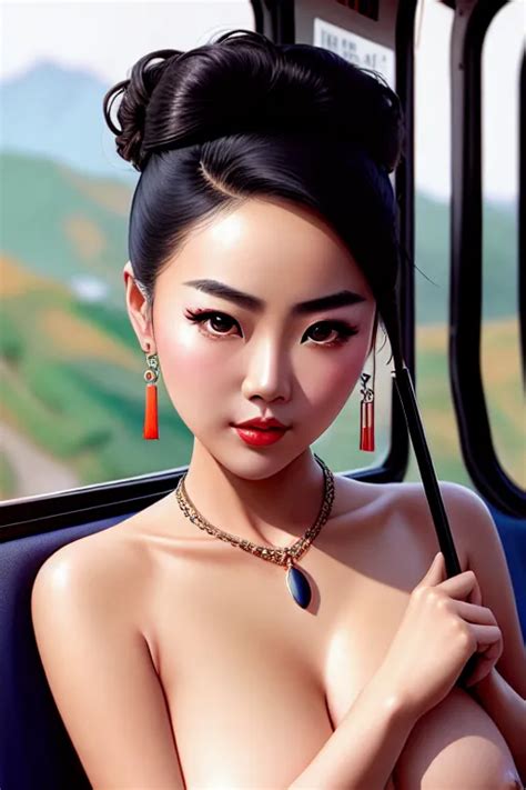 Dopamine Girl A Color Pencil Draw Of A Chinese Girl Naked Shooting