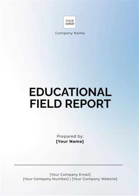 free field service report template to edit online