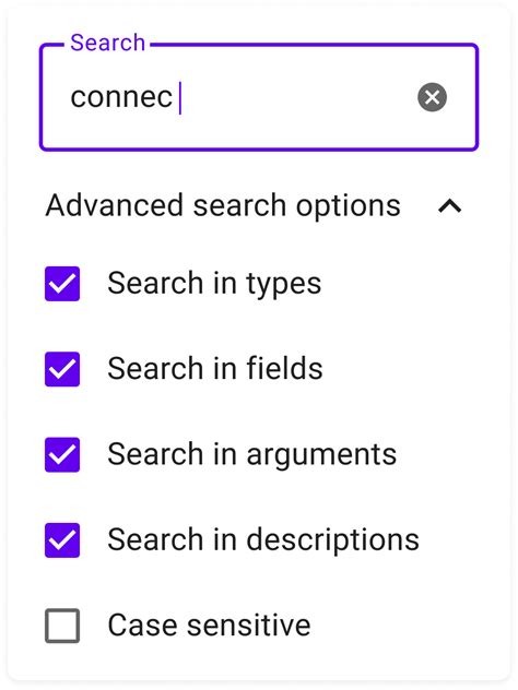 Add Advanced Search Options Issue 160 Graphql Kit Graphql Voyager