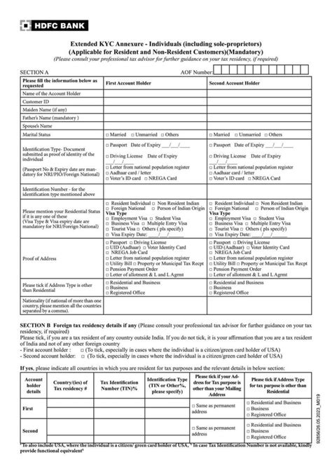 HDFC Bank DD MC And RTGS NEFT Application Form In PDF Download