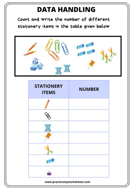 Data Handling For Class1 Free Worksheets