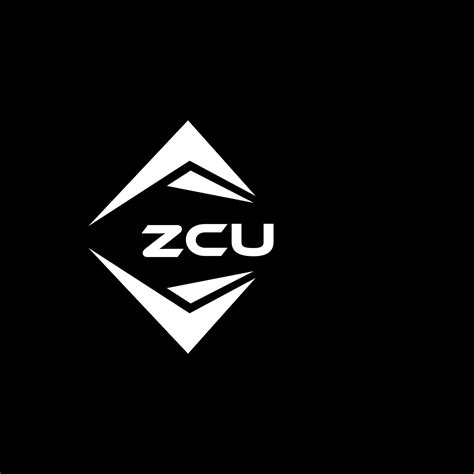 ZCU Abstract Monogram Shield Logo Design On Black Background ZCU Creative Initials Letter Logo