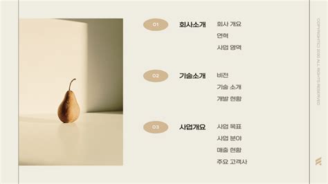 베이지색 모던 심플한 회사소개서 Ppt