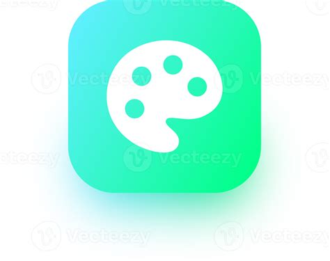 Palette Icon In Square Gradient Colors Art Signs Illustration 21967352 Png