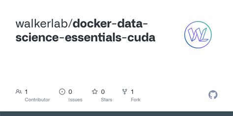 Github Walkerlabdocker Data Science Essentials Cuda