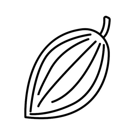Premium Vector Simple Cocoa Fruit Icon