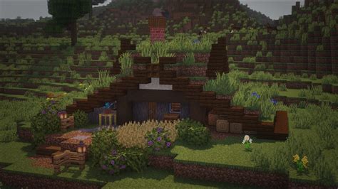 Minecraft How To Build A Grass Roof House Youtube