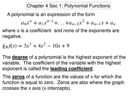 PPT Exploring Polynomial Functions Degrees Zeros And Equations PowerPoint Presentation ID