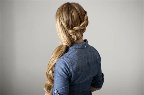 Side Swept Dutch Braid Ponytail