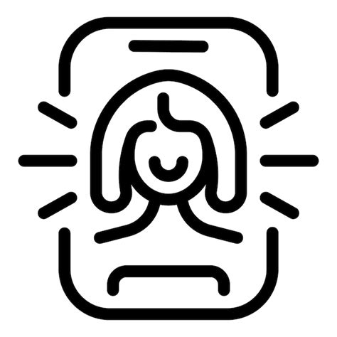 Premium Vector Woman Face Recognition Scanning On Smartphone For Identity Verification