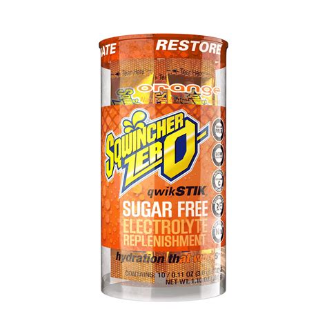 Sqwincher Qwik Stik Zero Orange Shop Mixes And Flavor Enhancers At H E B