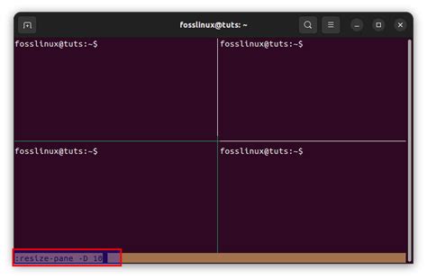How To Adjust The Tmux Pane Size Foss Linux
