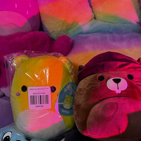 Squishmallows Toys Squishmallow Belton The Lemon Bear 8 Limited