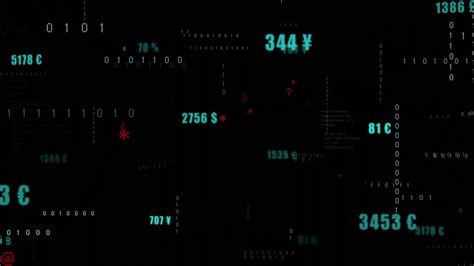 Premium Stock Video Animation Of Digital Data Processing Over Binary Coding