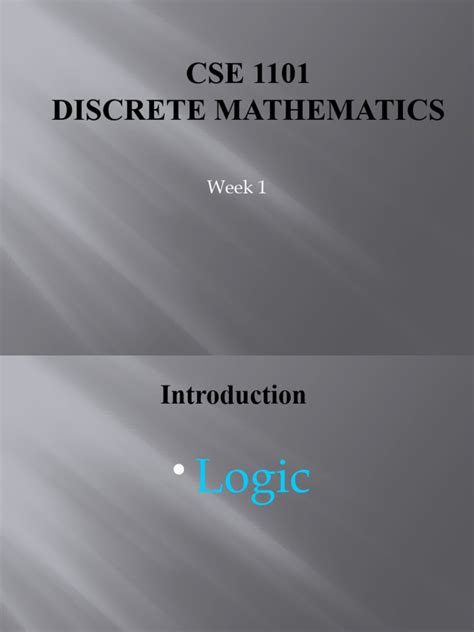 Lecture Week1 Pdf Proposition Grammar