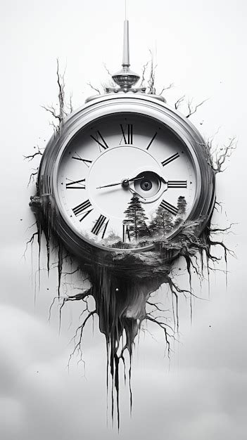 Premium Ai Image Clock Face Illustration