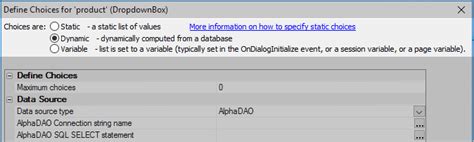 Alpha Anywhere Dynamically Re Populate Choices In A Dropdown Box