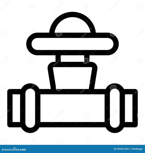 Water Pipeline System With Valve Controlling Pressure And Flow Stock Illustration Illustration