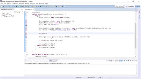 javafx lijndiagram maken voor datavisualisaties