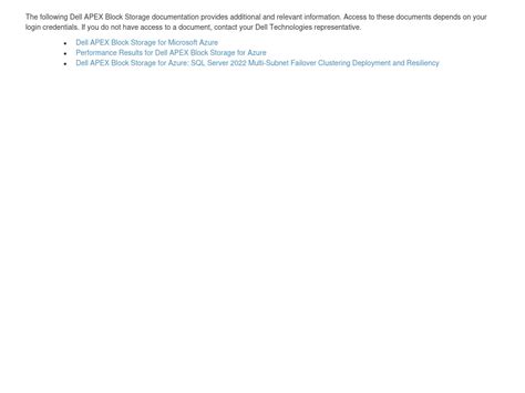 Dell Apex Block Storage For Azure Documentation Dell Apex Block