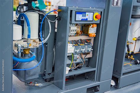 Part Of An Air Screw Compressor Stock Photo Adobe Stock