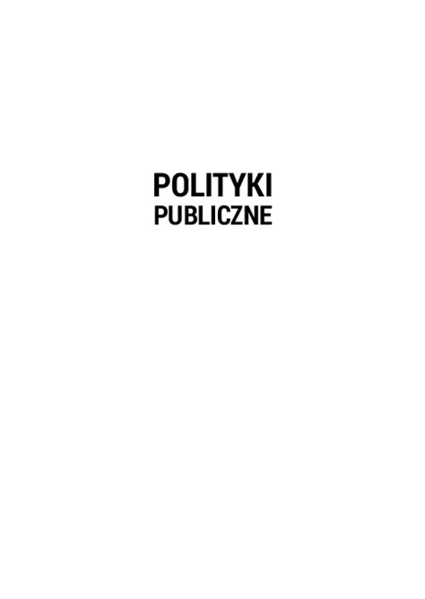 Pdf Evaluating Public Policies Seweryn Krupnik