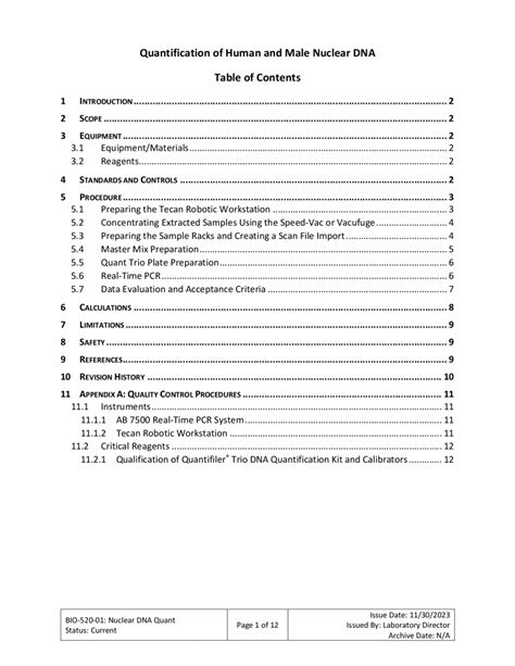 Bio 520 01 Quantification Of Human And Male Nuclear Dna Pdf — Fbi Lab Vault