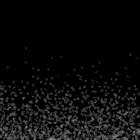 Premium Photo Falling Numbers Big Data Concept Binary White Chaotic