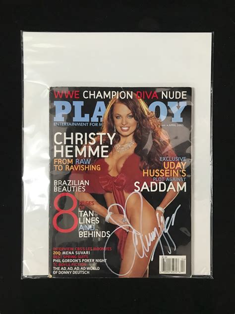 Wwe Diva Christy Hemme Signed Playboy