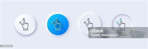 터치스크린 제스처 라인 아이콘입니다 부호를 확대합니다 동작 화살표 선 아이콘 벡터 3차원 형태에 대한 스톡 벡터 아트 및 기타 이미지 3차원 형태 Brand Name