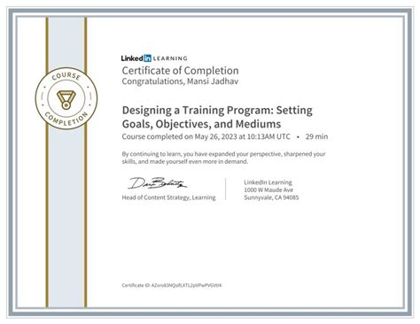 Mansi Jadhav On Linkedin Certificate Of Completion