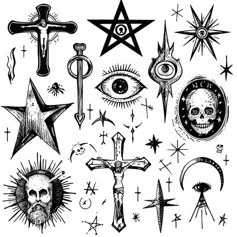 Premium Photo Magic Stamps Sigils Knots Mystical Symbols And Sigils