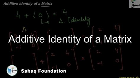 Additive Identity Examples